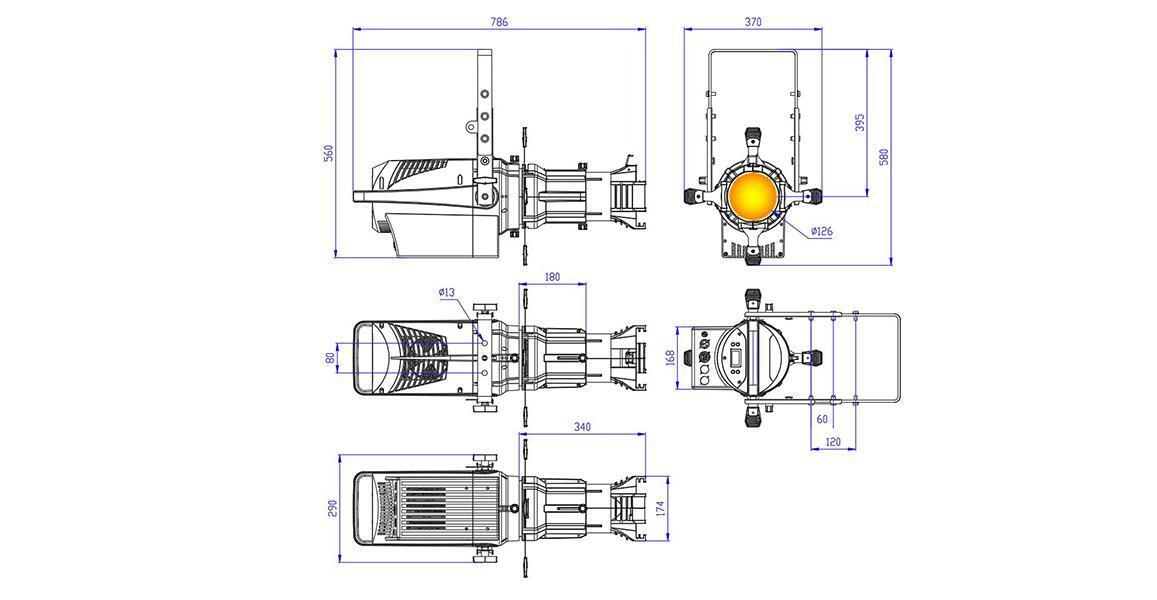 Imlight - SS5151XH ECLIPSE PRIME HEX профильный 6-цветный LED прожектор ...